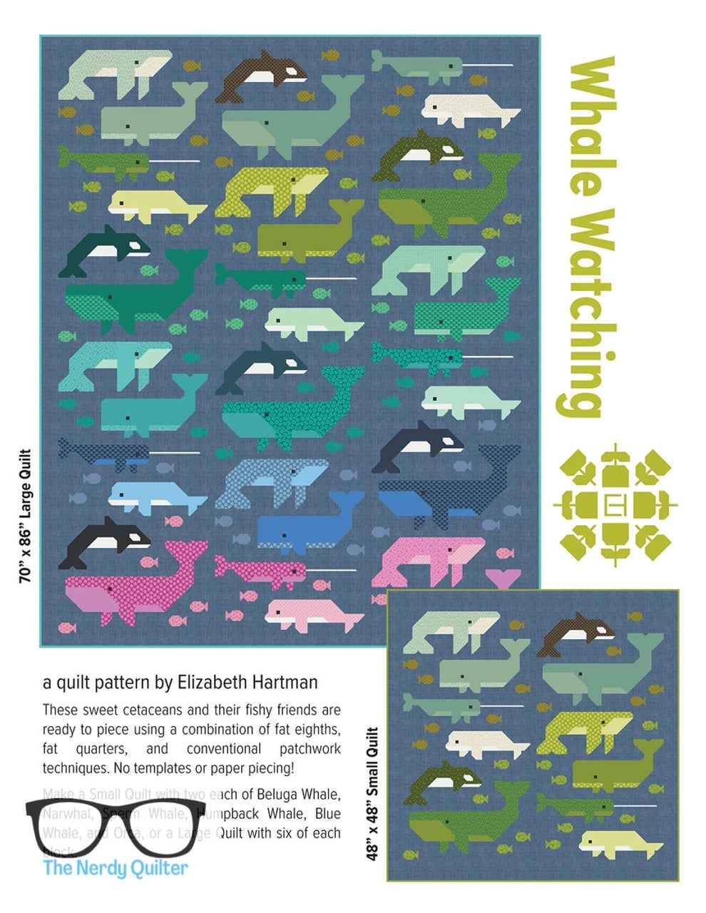 Preorder: Whale Watching Pattern by Elizabeth Hartman – The Nerdy Quilter